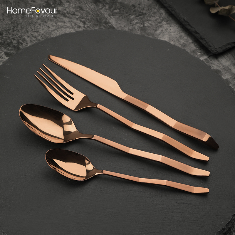 Copper flatware set - Homefavour