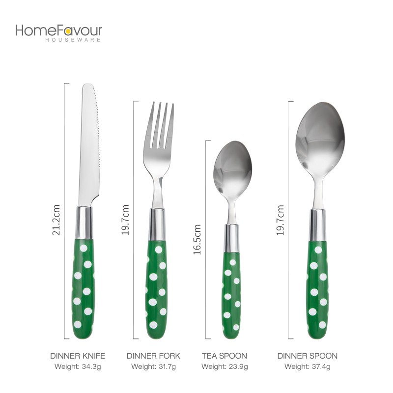 Green Cutlery set - Homefavour