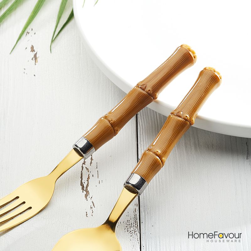Bamboo Silverware Flatware Set - Homefavour