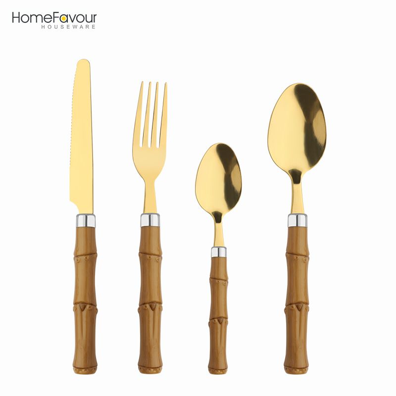 Bamboo Silverware Flatware Set - Homefavour
