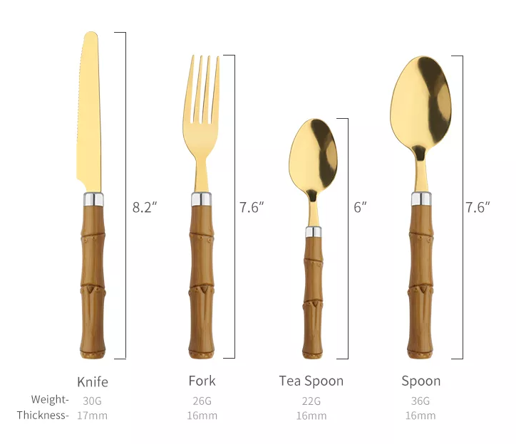 Bamboo Silverware Flatware Set - Homefavour